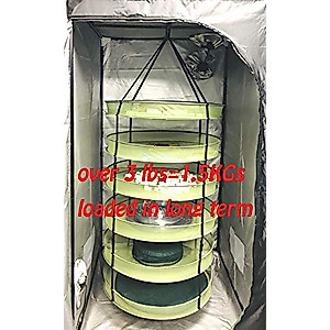 HORTIPOTS Herb Drying Rack Collapsible 2.5 ft Hanging Dry Net Rack for Hydroponic Herb Pot Vegetable Fruit Flower or Clothes Laundry