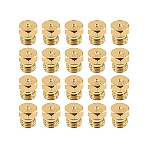 M6×0.75mm/0.5mm Brass Jet Nozzle, TEENGSE 20PCS LP Gas Conversion Kit for Propane LPG Natural Gas Pipe, Water Heater, DIY Burner Parts