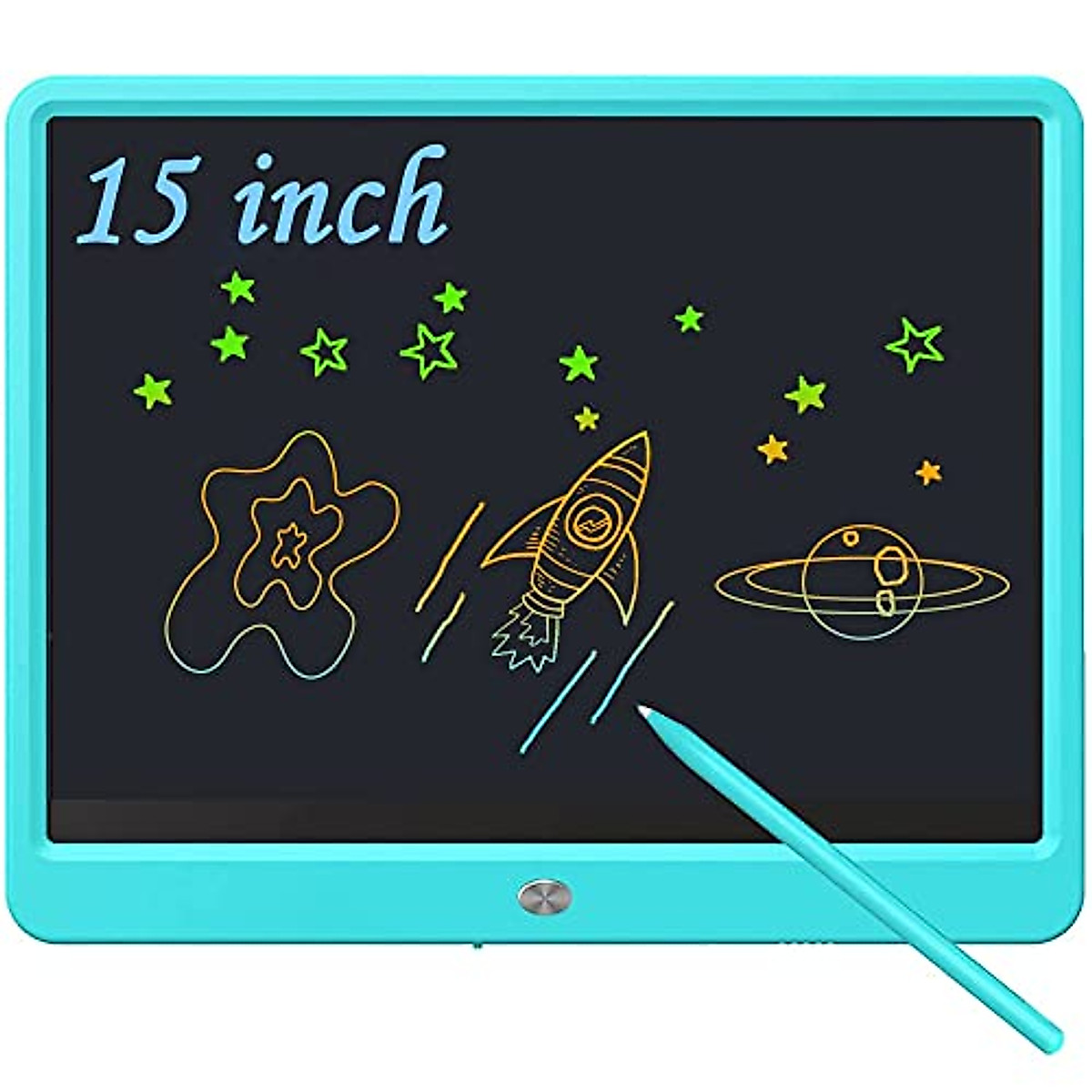 Deecam LCD Writing Tablet Doodle Board, 15inch Large Screen Drawing Pad, Electronic Graphics Tablet Doodle and Scribbler Board Toy Sketch Board Drawing Pad for Kids Boys Girls Adults (Blue)