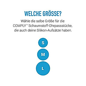 Comply Isolation Plus Premium Noise-Cancelling Memory Foam Replacement Earbud Tips for Sennheiser HD1 Momentum MIE2, IE 800 S, and CX 3.00 Earphones with a Comfortable Secure Fit (Medium,3 Pairs)