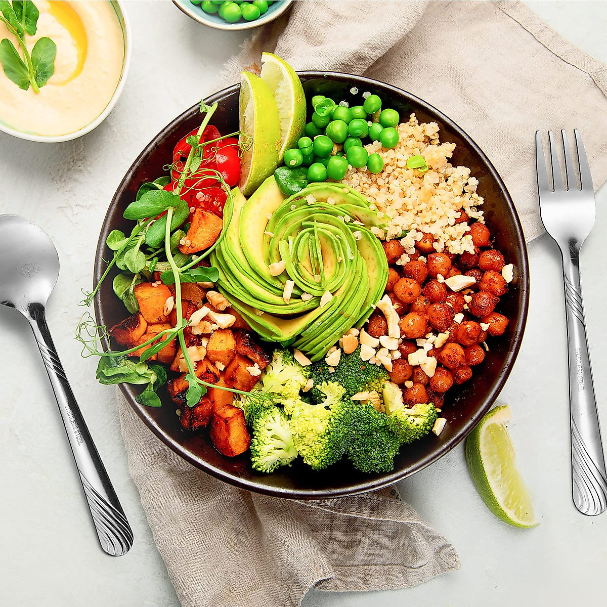 200 Pcs Dinner Forks and Spoons Silverware Set Heavy Duty Stainless Steel Flatware Cutlery Metal Included 100 6.7 Inch Forks and 100 6.7 Inch Spoons, Mirror Polished, Dishwasher Safe