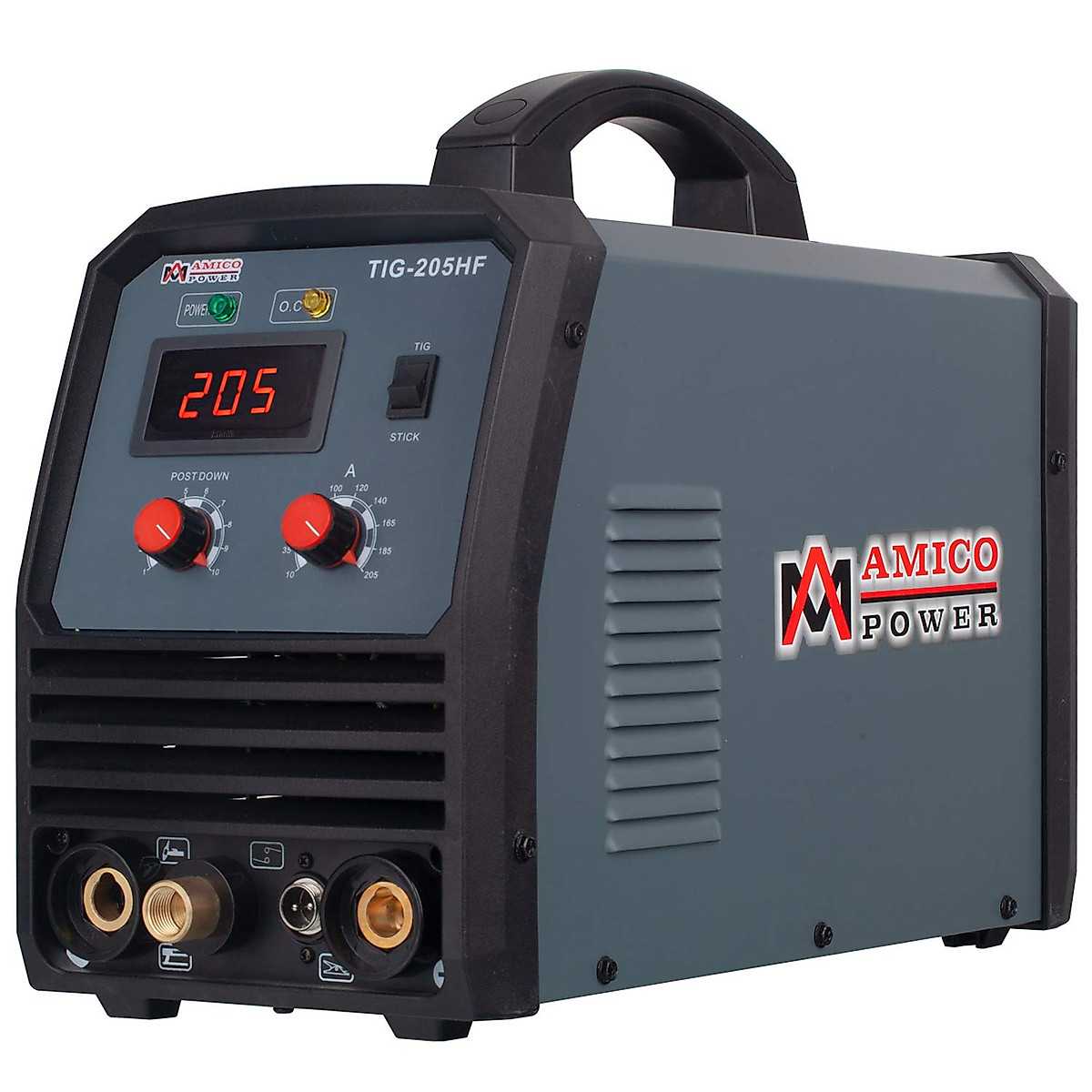 Amico TIG-205HF, 205 Amp TIG Torch Stick Arc DC Inverter Welder, High Frequency & High Voltage 100% Start, 95~260V Wide Voltage Welding Machine.