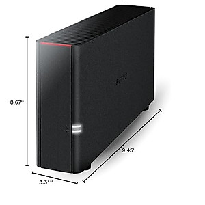 BUFFALO LinkStation 210 4TB 1-Bay NAS Network Attached Storage with HDD Hard Drives Included NAS Storage That Works as Home Cloud or Network Storage Device for Home