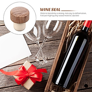 Wine Bottle Stopper 6 Pcs- Natural Soft Wooden Wine Stoppers for Wine Bottles- T Shaped Wine Corks Replacement Corks for Wine Beer Bottle, Glass Bottles, DIY Craft wine saver wine bottle stopper