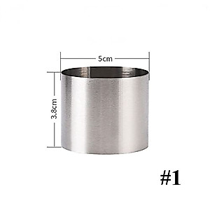 HomeSoGood 5Pc Stainless Steel 2-Inch Mini Cake Mould,Mousse Cake Ring Mould Bakeware Decorating for DIY