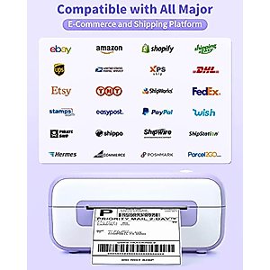 Phomemo 4x6 Shipping Label Printer for Small Business - High Speed Thermal Label Maker Work with Windows,Mac,Linux&Chrome OS, Direct Thermal Printer Support Shipping, Barcode, Household Label and More