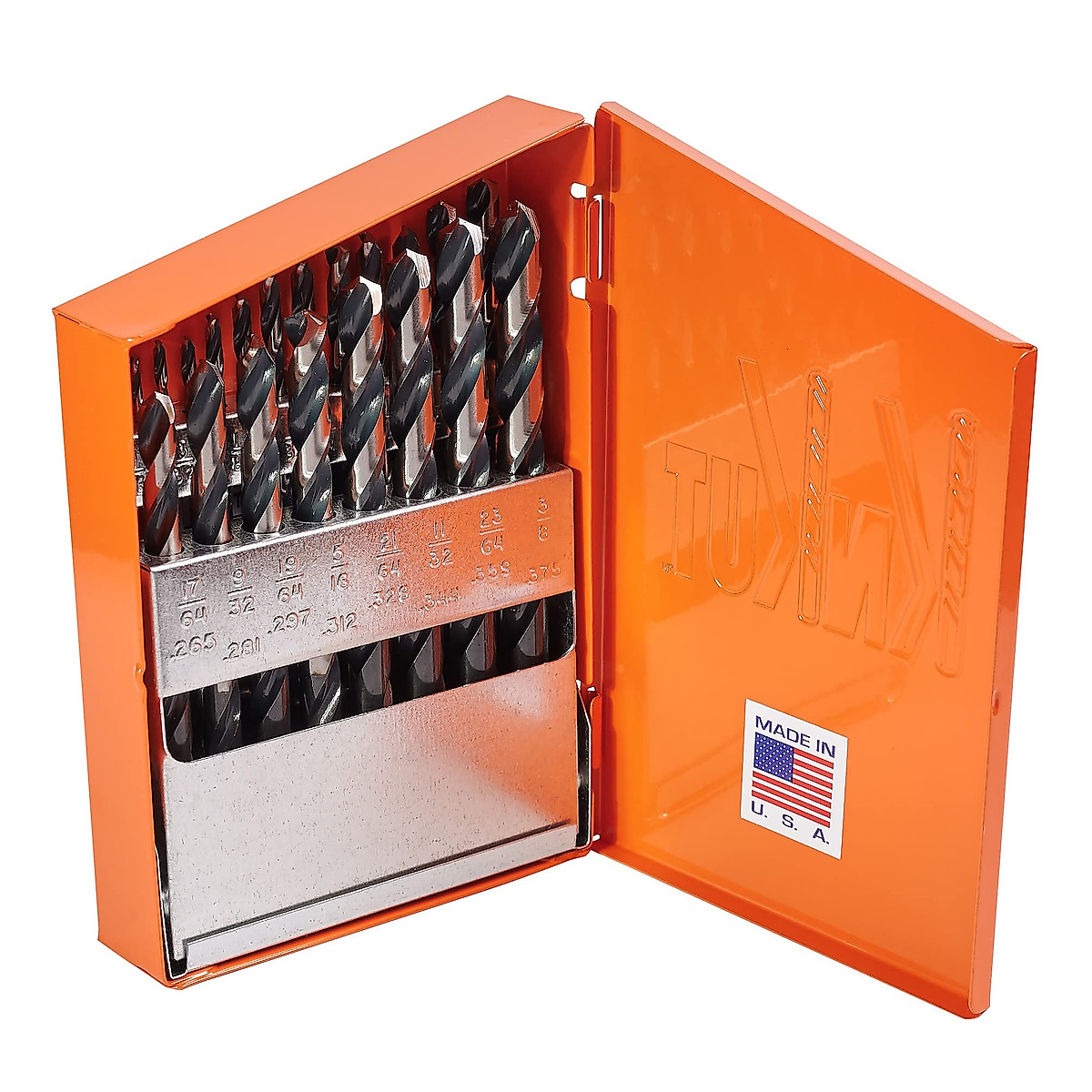 KnKut 21 Piece Jobber Length Drill Bit Set 1/16"-3/8" by 64ths