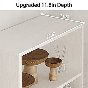 IRONCK Industrial Bookshelves and Bookcases with Doors 11.8in Depth Floor Standing 5 Shelf Display Storage Shelves Bookcase Home Decor Furniture for Home, Office, Living Room, Bedroom