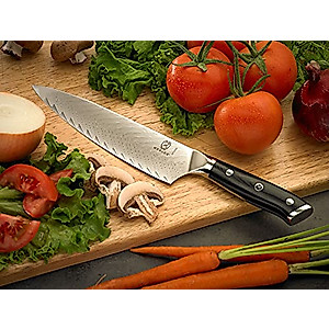 Mercer Culinary M13780 Premium Grade Super Steel, 8-Inch Chef's Knife w/Leaf Pattern Blade, G10 Handle