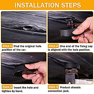 KIVIYNAY Lifting Jack Pad for Tesla Model 3/S/X/Y, Portable Tesla Jack Pucks with Protective Ring & Storage Case, 4 Durable Tesla Lift Pucks for Battery Protection