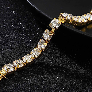 Sixexey Rhinestone Bra Chain Layered Gold Body Chain Sparkly Bikini Summer Beach Body Jewelry for Women