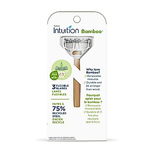 Schick Intuition Bamboo Disposable Razors for Women, 3ct