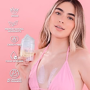 Olivia Beauty Exfoliating Body Scrub for Women - Buttocks & Breasts, All Natural Moisturizing Formula to Smooth, Exfoliate, and Restore Dry, Sensitive Skin - Provides Lasting Care and Pure Grace 10 Oz