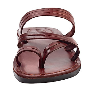 Holy Land Market Men/Women Biblical Jesus Leather Sandals/Slides From Jerusalem (Shepherd's Field)