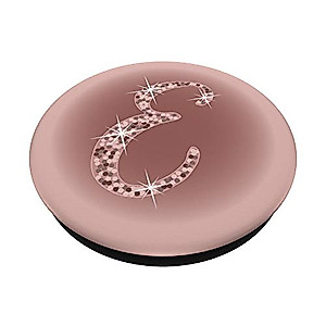 Initial E Script Letter, Rose Pink and Mauve PopSockets PopGrip: Swappable Grip for Phones & Tablets