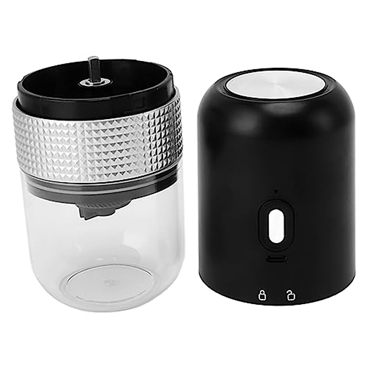 Coffee Bean Grinder, Dry Wet Dual Use Practical 200ml Compartment Capacity Powder Coffee Grinder for Office