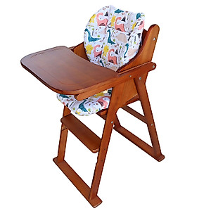 twoworld High Chair Cushion, Large Thickening Baby High Chair Seat Cushion Liner Mat Pad Cover Breathable (Dinosaur)