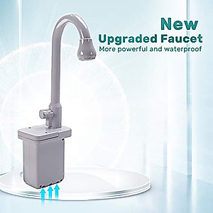 CUTE STONE Play Kitchen Sink Toys with Upgraded Real Faucet, Play Cooking Stove, Cookware Pot and Pan,Play Food, Color Changing Dishes Accessories for Boys Girls Toddlers