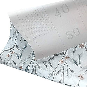 Taamall Simplemuji Gray Leaves Self Adhesive Adhesive Paper Shelf Liner Funitures Dresser Drawer Cabinet Decor 17.7 Inch by 100 Inch