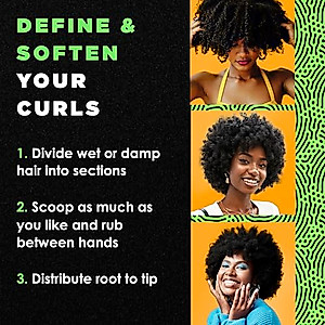 MY BLACK IS BEAUTIFUL Sulfate Free Hydrating Curl Cream for Curly and Coily Hair with Coconut Oil, Honey and Turmeric, 7.6 Fl Oz