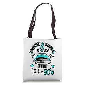 1950s Sock Hop Rockabilly 50s Gifts Doo Wop Rock and Roll Tote Bag