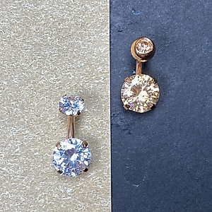 JFORYOU 10PCS 14G 316L Stainless Steel Womens Belly Button Rings for Girls Navel Rings 6mm Bannan Barbell Body Piercing Jewelry