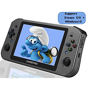 WIN600 Handheld Game Console Support Steam OS +Windows10 , 5G WiFi 4.2 Bluetooth 3050e Dali APU 8GB RAM/256GB ROM 5.94 Inch Touchscreen Screen 4500mAh Battery (WIN600-3050-Black)