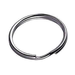 KINGFOREST 100PCS Key Rings 1 Inch, Key Rings Metal Keychain Rings Split Keyrings Flat Ring for Home Car Office Keys Attachment