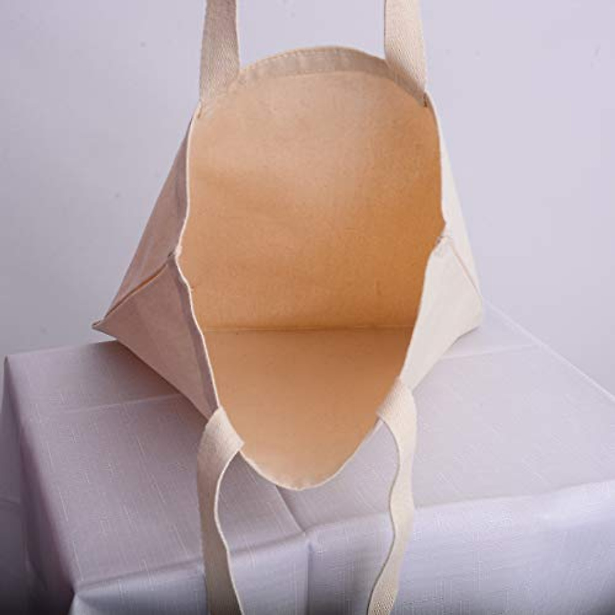 Sturdy Canvas Wholesale Tote Bags with Bottom Gusset 15"W x 16"H x 3"G Blank Totes Great for DIY Painting Printing Embroidery