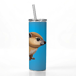 Hyrax Dassie Africa Animal Skinny Tumbler 20oz with Straw Insulated Water Bottle Gift