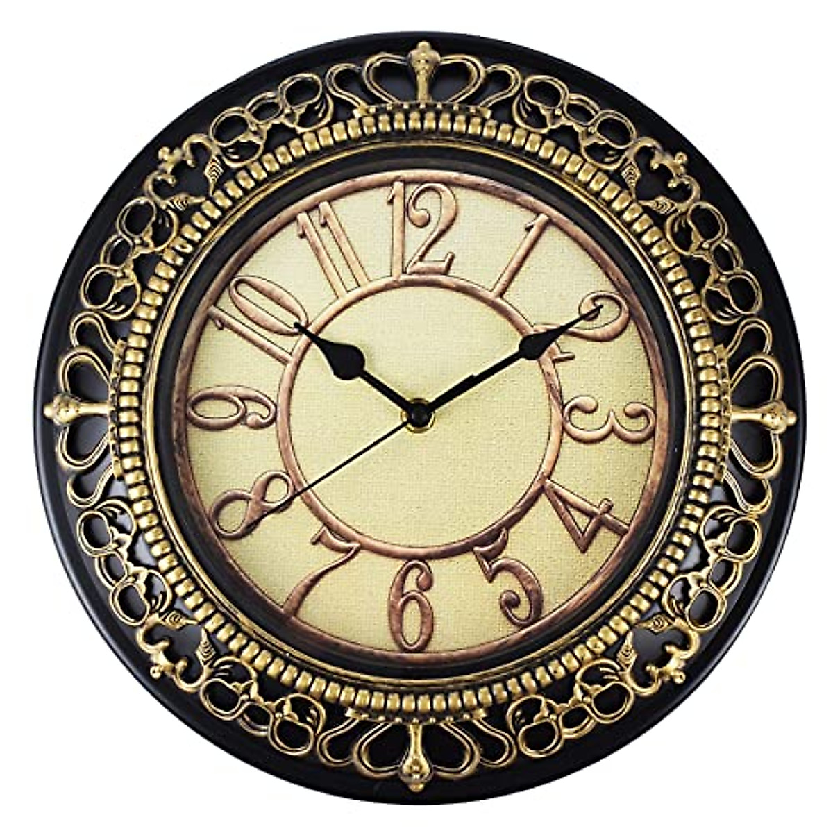 FAERIE Wall Clock for Living Room Decor Large Wall Clock Battery Operated,12 Inches Round Bathroom Clock Silent Kitchen Clock Wall Cute Small Clock Non Ticking Modern Wall Clock Analog Clock