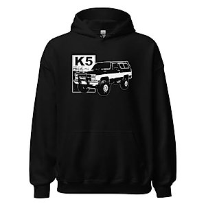 Aggressive Thread Squarebody K5 Blazer Square Body Truck Hoodie Sweatshirt Black
