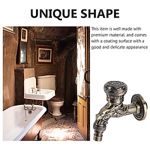 Hemoton Bathtub Faucet 2pcs 1/2 Vintage Antique Water Control Sink Faucet Retro Wall Mounted Washing Machine Faucet for Kitchen Sink Mop Pool Bathtub Faucets Utility Sink Faucet