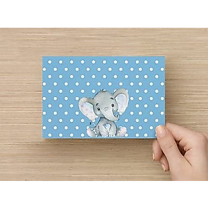 Your Main Event Prints Elephant Baby Shower Thank You Cards 20 Count Pre-written Thank You Cards, Baby Sprinkle Blue Dots