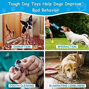 BAPSOUZU Dog Squeaky Toys for Aggressive Chewers, Toothbrush Stick Durable Dog Chew Toys for Large Dog Medium Breed, Indestructible Tough Dogs Toys for Teeth Cleaning (Chicken Flavor)