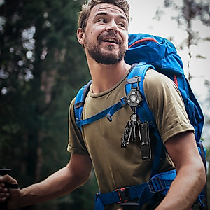 2 Pack Badge Reels Retractable, Heavy Duty Retractable Keychain, Tactical ID Badge Holder with Upgraded Zinc Alloy Carabiner, 31.5'' Coated Steel Cord, Bearing 8.0 oz- Black