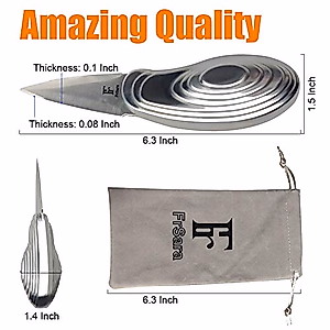 FrSara Oyster Shucking Knife, Oyster Shucker, Ergonomic Three-Dimensional Oyster Shaped Handle, Strong Grip. Any Oyster and Other Shellfish Can be Opened Easily. Comes with Flannel Storage Bag.