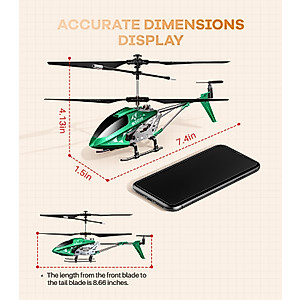SYMA Remote Control Helicopter, S107H-E Aircraft with Altitude Hold, One Key take Off/Landing, 3.5 Channel, Gyro Stabilizer, High &Low Speed, LED Light Indoor to Fly for Kid Beginner(Green)