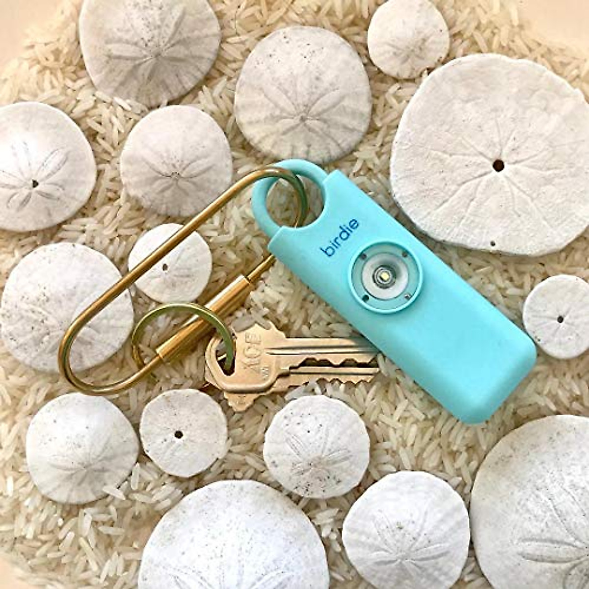 She’s Birdie–The Original Personal Safety Alarm for Women by Women–LOUD Siren, Strobe Light and Key Chain in a Variety of Colors (Aqua)
