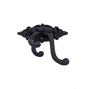 MY MIRONEY Cast Iron Swivel Wall Hook 3-in-1 Vintage Coat Hook Heavy Duty Triple Swivel Hook Swing Hook Pack of 3