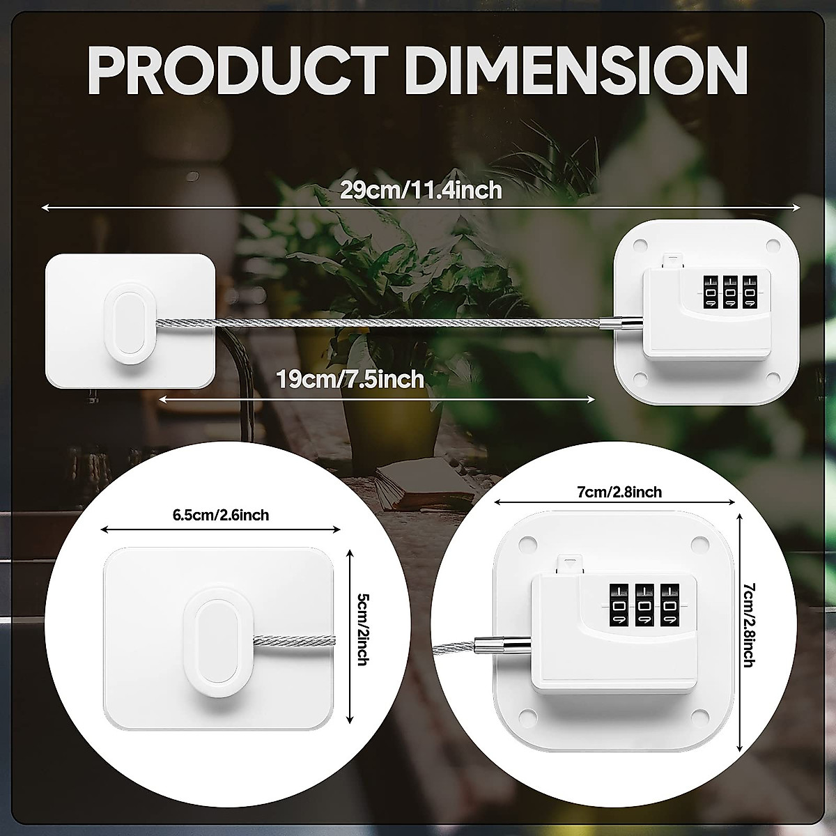 Yuntau 4 Pieces Coded Fridge Lock 3 Number Fridge Freezer Lock Child Safety Coded Locks Window Locks with Good Adhesive Mini Fridge Lock for Adults Drawer Lock Window Freezer Door