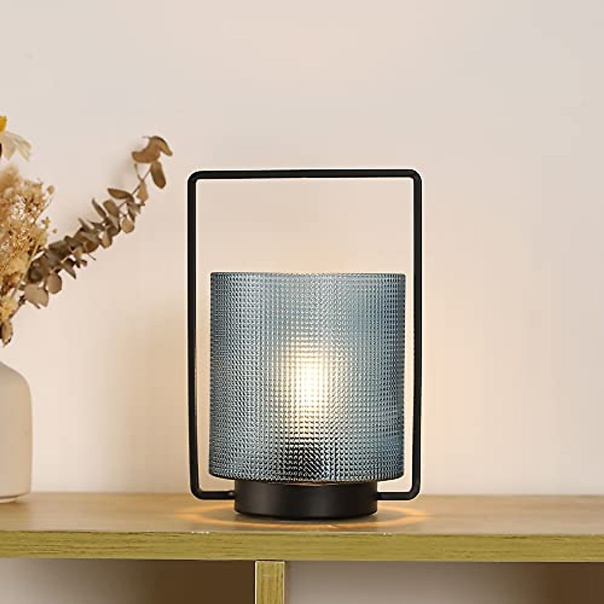 JHY DESIGN Battery Operated Table Lamp 8" H Cordless Lamp Battery Lamps LED Lantern Battery Powered with 6H Timer for Home Decor Events Parties Indoors Outdoors