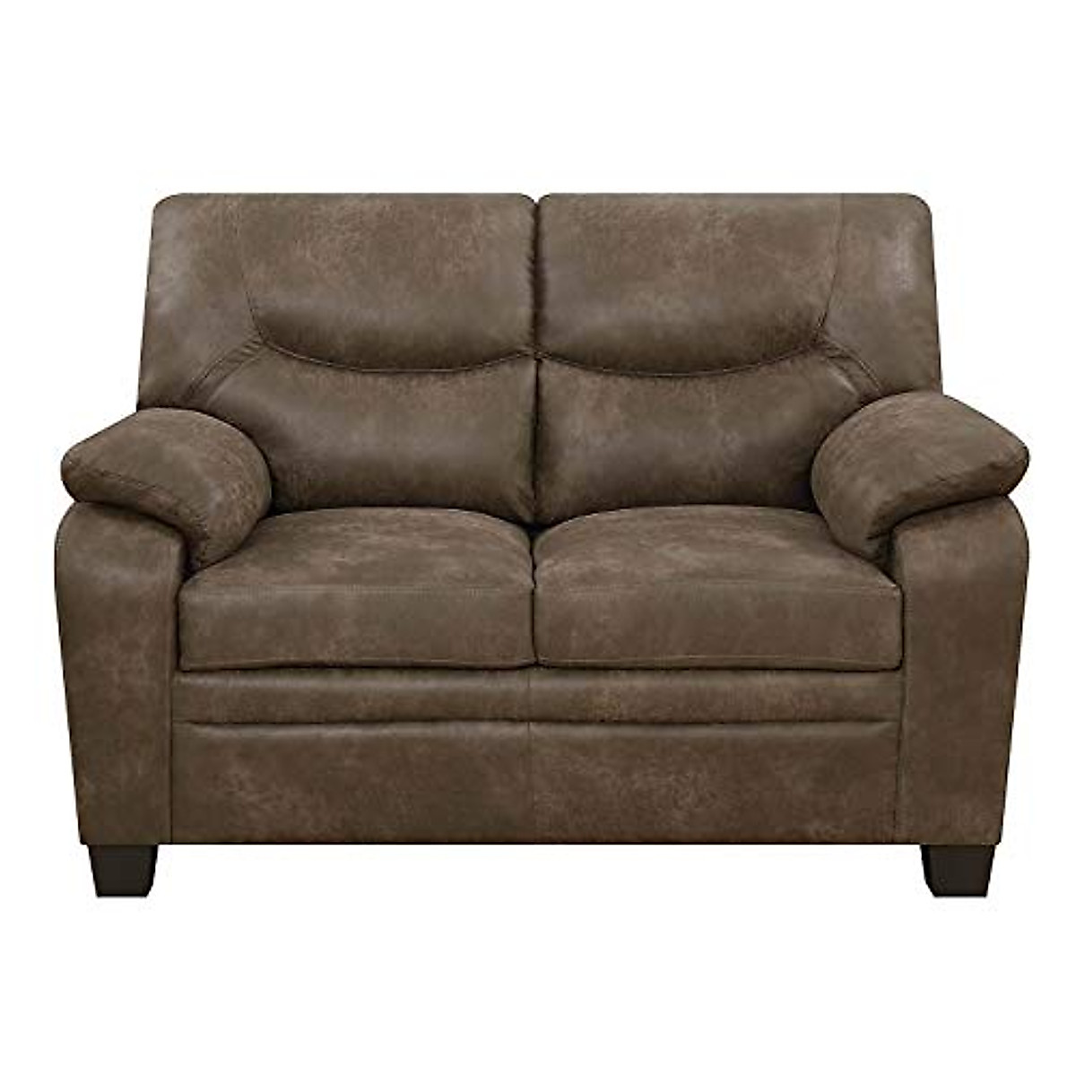 Meagan Padded Loveseat Brown