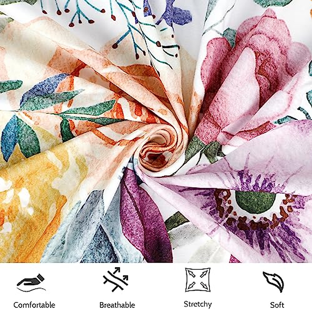 Jundetye Changing Pad Cover, 2 Pack Changing Table Cover for Baby Boys Girls, Jersey Knit Soft Diaper Changing Pad Cover, Changing Table Sheets, Watercolor Flower Daisy