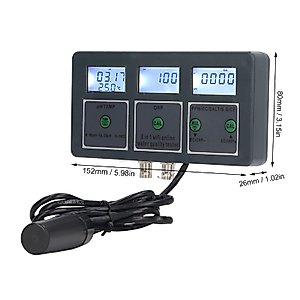Multi Parameter Water Quality Tester, Automatic Data Storage Water Quality Monitor WiFi Online Real Time Data Reception for Aquarium (US Plug 110V)