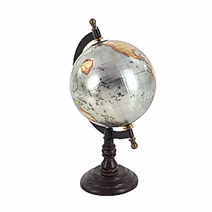 Deco 79 Mango Wood Globe, 6" x 5" x 10", Brown