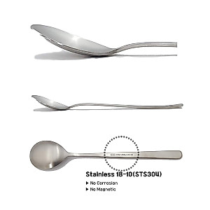 BALWOO [5 Sets] [Made in Korea] Korean Sticky Rice Spoon Chopsticks Set Gold Titanium Plating 304 Stainless Steel Tableware Cutlery Set Mukbang Chopsticks (Korean Palace Pattern, 5 Sets)