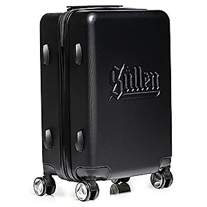 Sullen Blaq Paq Rhino Tattoo Lifestyle Art Travel Hard Shell Roller Luggage Bag - Black