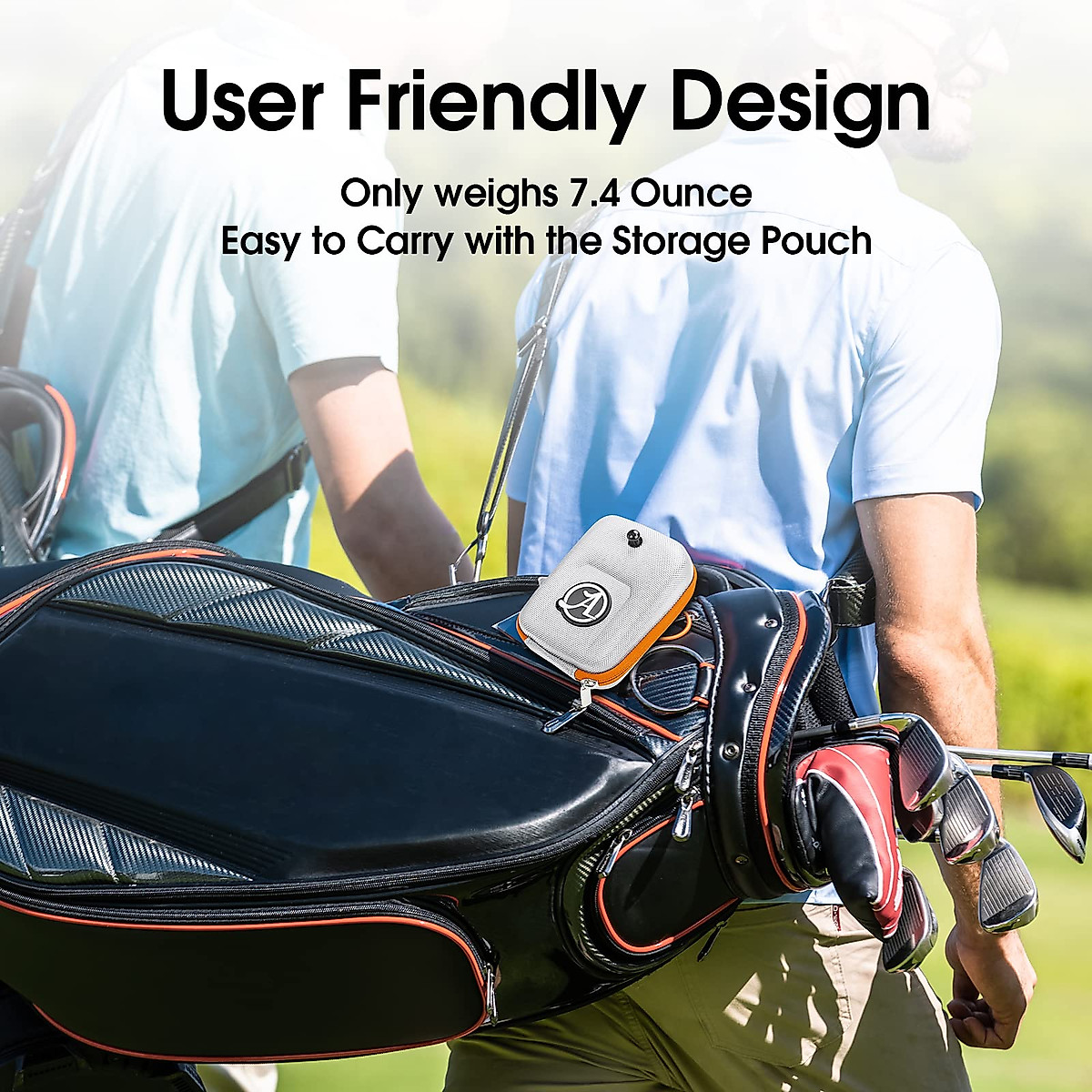 ACPOTEL Range Finder with Magnetic Golf Rangefinder Slope Switch with Yard/M Range Finder Golf with Scanning, Golf Rangefinder Fast Flag-Lock with Vibration, Type-C Charging (Magnetic+)