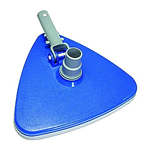 JED Pool Tools 30-164 Tri-Vacuum with Vinyl Bumper, Blue
